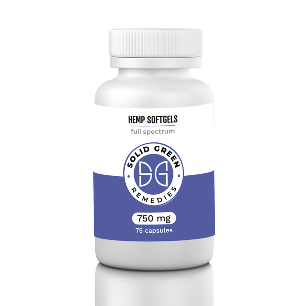 Full Spectrum 750 Softgels (75 Count, 750 MG, 10 MG ea.) – Solid Green ...